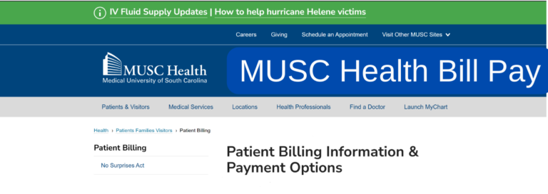 Bill Pay - MUSC MyChart