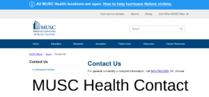 Contact MUSC Health - MUSC MyChart
